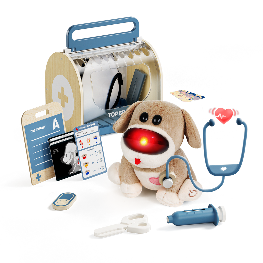 Interactive Vet Kit for Kids with Robot Puppy & Doctor Tools