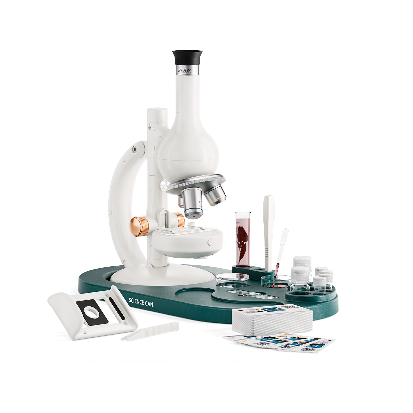 1600x Student Microscope with LED Light & Phone Support | Science Can